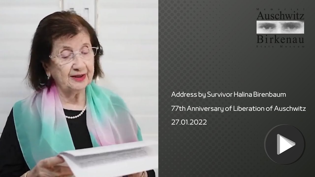 Address by survivor Halina Birenbaum (77th anniversary of the ...