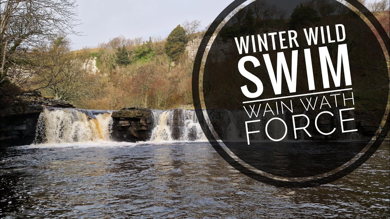 Winter Wild Swimming at Wain Wath Force, Yorkshire Dales # ...