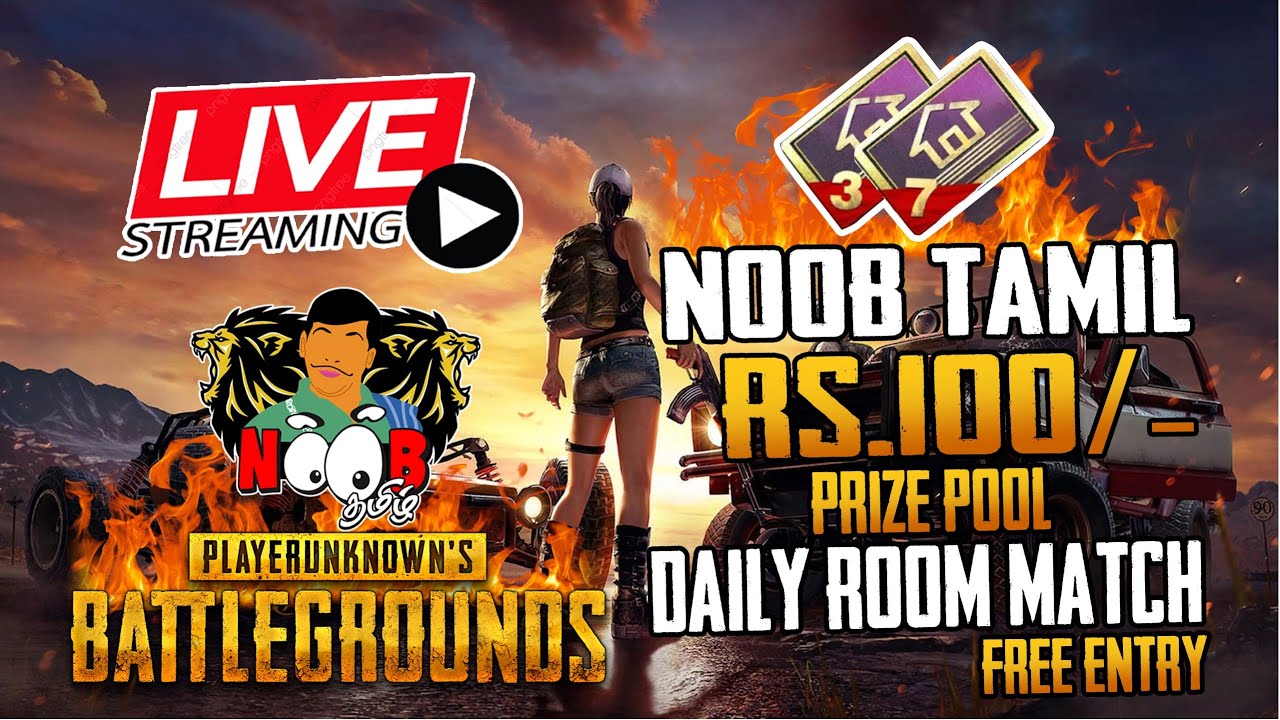 🔴 PUBG Mobile Tamil Live Stream | Custom Pubg Room Match Free Daily ...