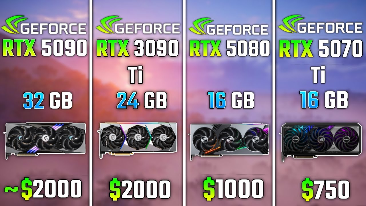 RTX 5090 vs RTX 3090 Ti vs RTX 5080 vs RTX 5070 Ti | Test in 6 Games ...