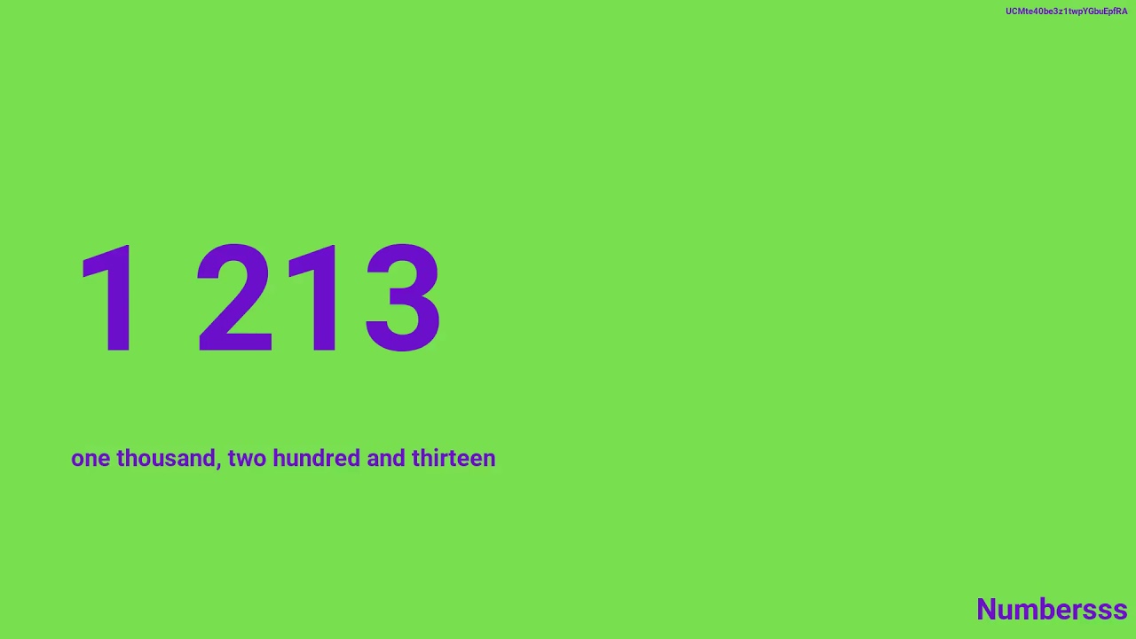 All numbers from 1 to 1855 - YouTube