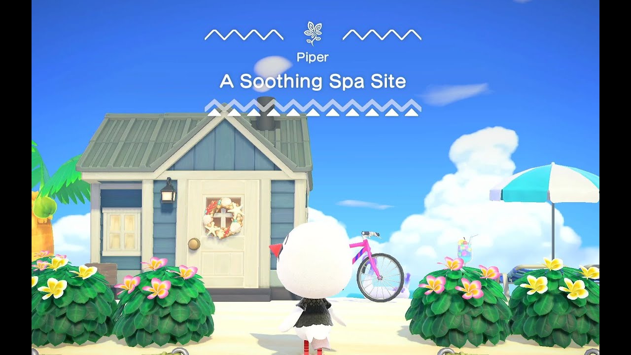 Animal Crossing Happy Home Paradise: Soothing Spa for Piper - YouTube