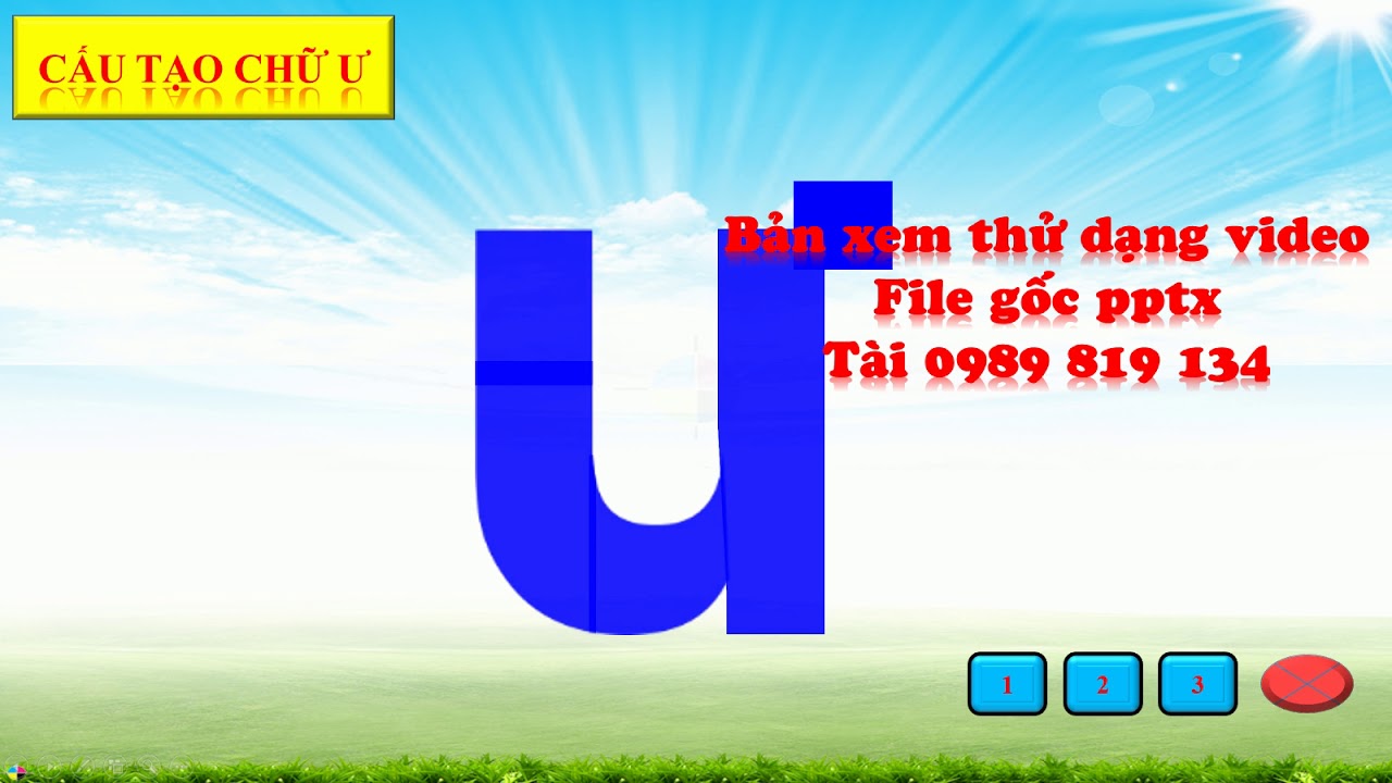 Chu cai u u ver 2 Chữ cái u ư cấu tạo (ver 2) - YouTube