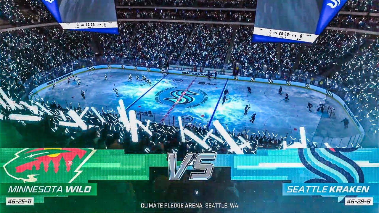 Minnesota Wild vs Seattle Kraken 2/24/2024 NHL 24 Gameplay - YouTube