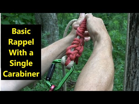 Basic Munter Rappel with a Single Carabiner - YouTube