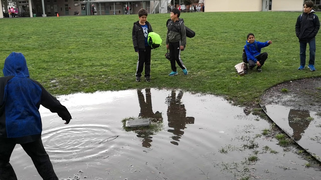 Puddle fun - YouTube