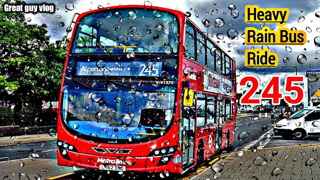 🇬🇧London Bus🚌Ride|Route No 245 Golders Green to Alperton|Double Decker ...