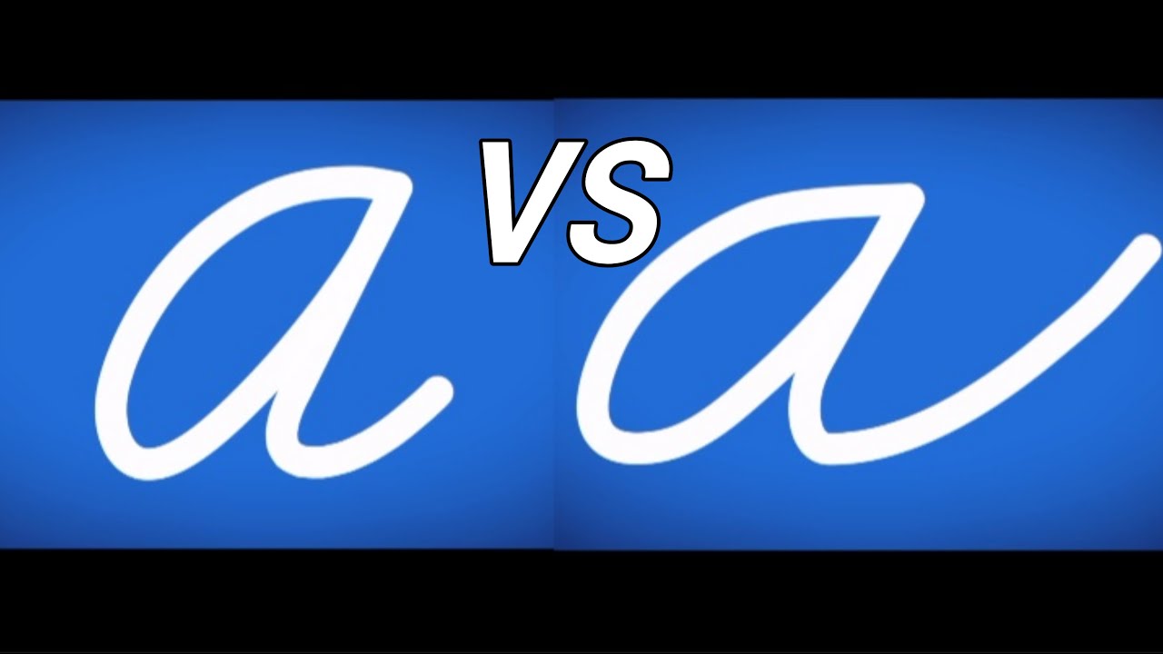 Letter School Zaner Bloser Cursive Font. Upercase VS Lowercase. Blue ...