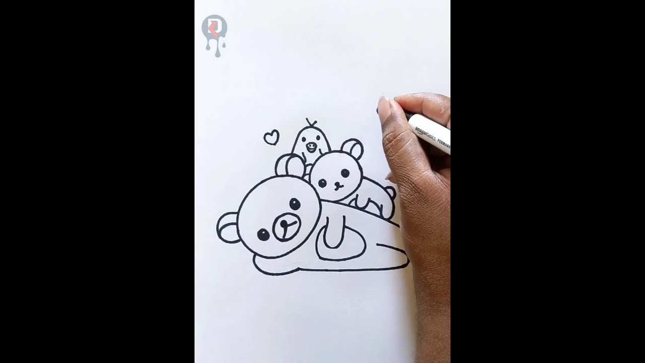 How To Draw RILAKKUMA Step by Step | Easy Draw |4kids - YouTube