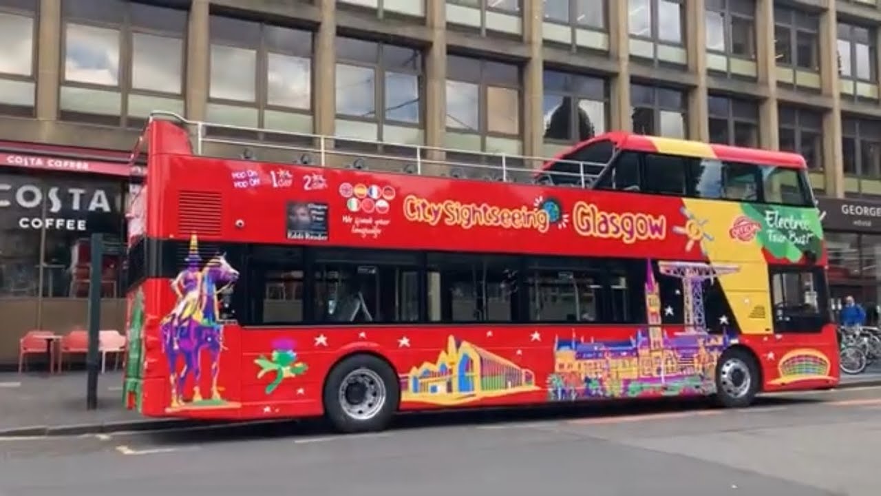 Glasgow Open Top Bus Tour Yellow Route - YouTube