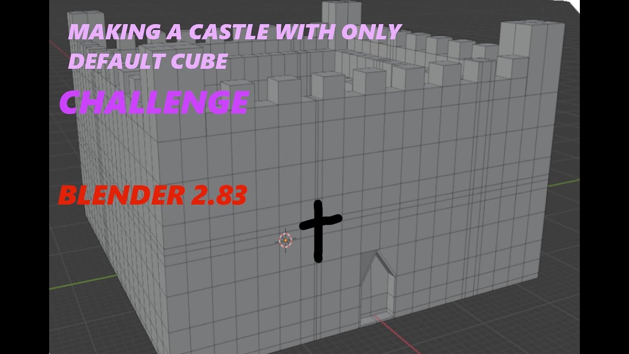 Castle using only the default cube challenge [blender 2.83] - YouTube