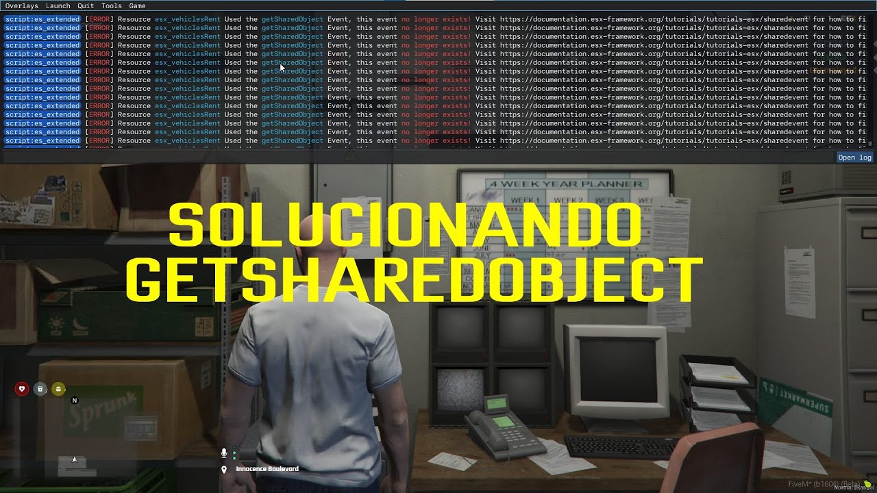 Solucionando getSharedObject en fivem ESX - YouTube