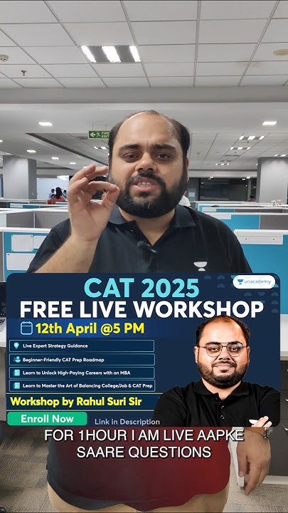 Join this 1 Hr FREE CAT 25 LIVE WORKSHOP, Enroll Now! ⏰️ #workshop # ...