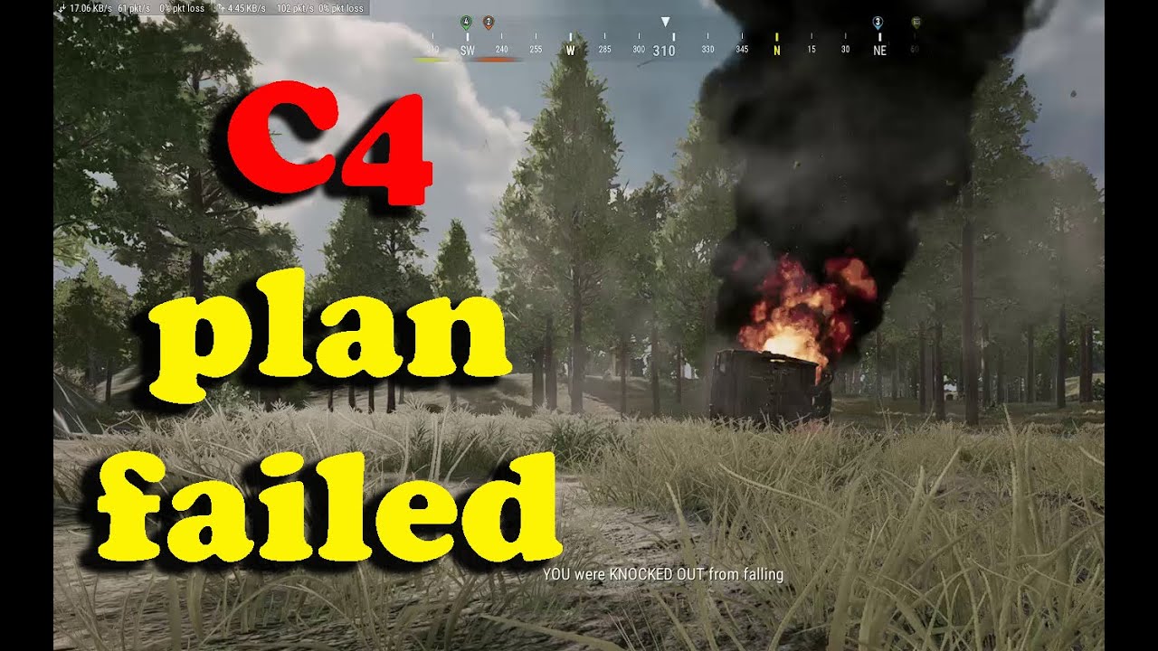 C4 से उड़lने के चक्कर में खुद मारा गया...How to use c4 in pubg ...