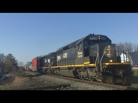 IC 6202 & 6204 North- OLS SD40-3's, Lomira, WI - YouTube