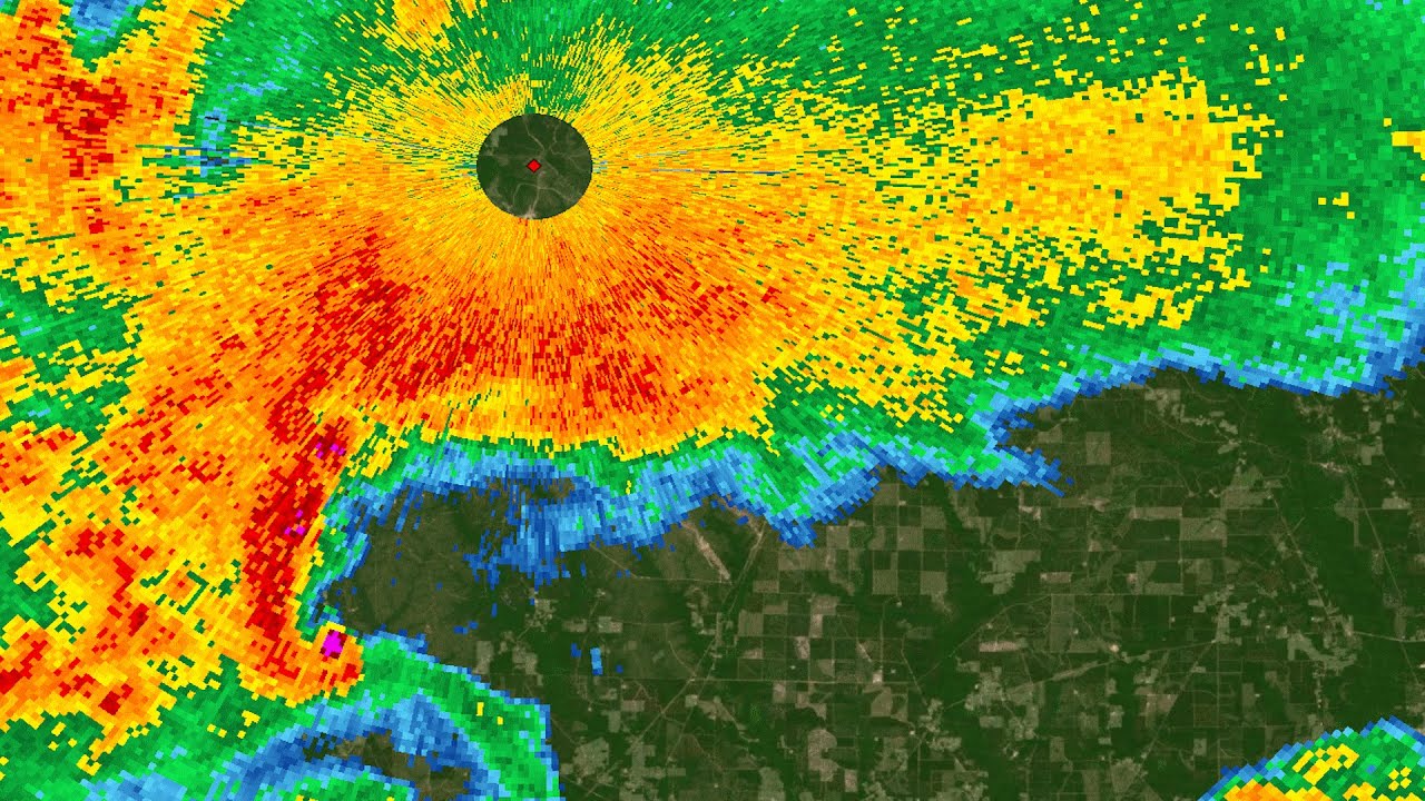 2019 Alexandria, LA EF3 Tornado Radar Loop - YouTube