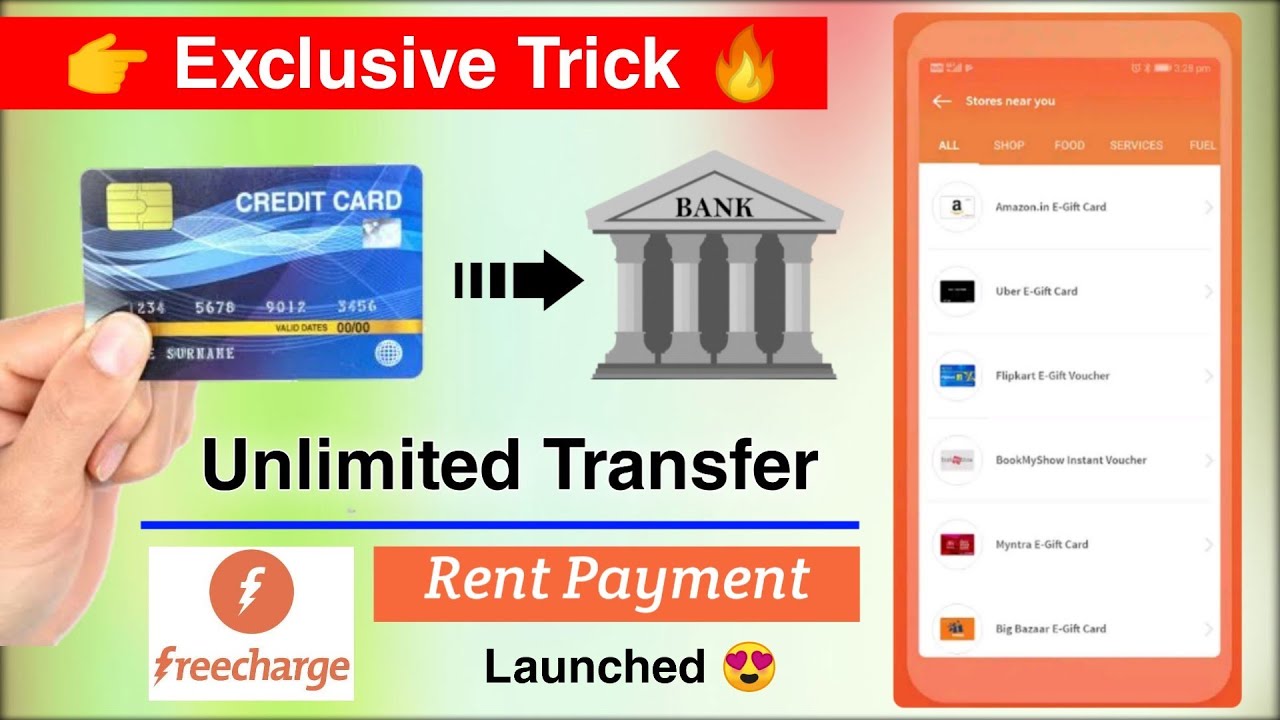 Credit card to bank unlimited transfer | freecharge rent payment ...