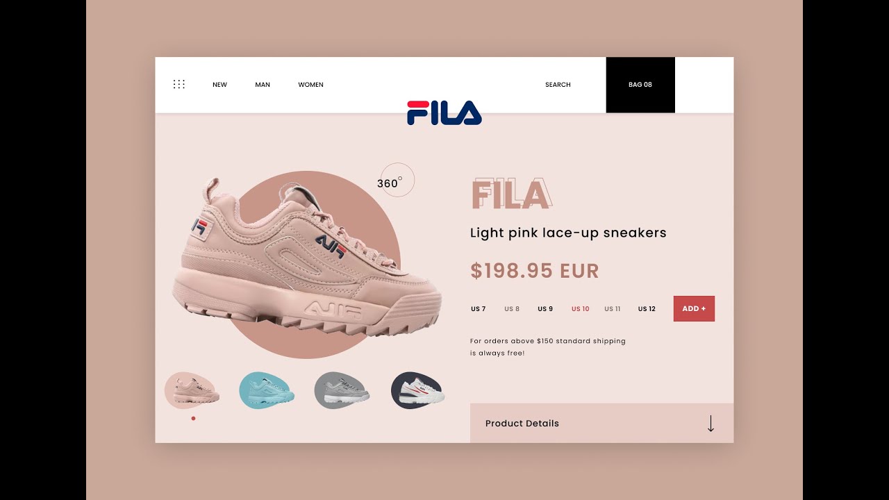 ⭐Figma Tutorial: Fila Website UI Design // Figma UI Design Tutorial in ...