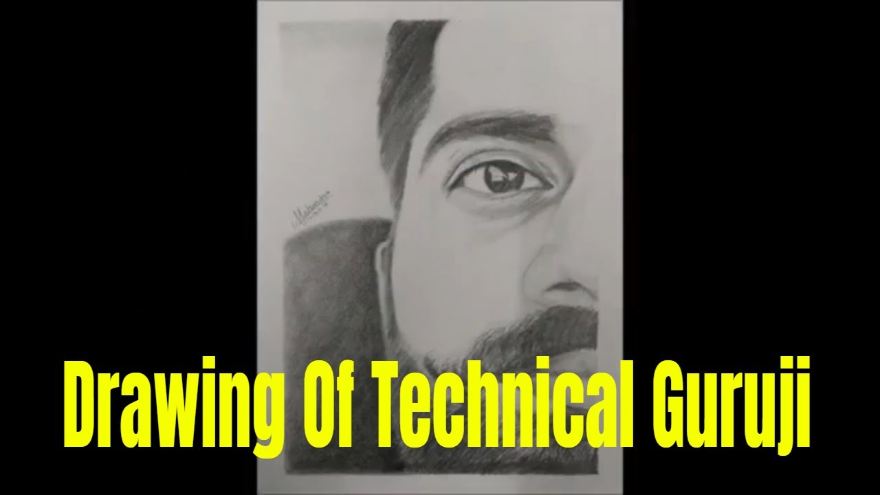 Drawing Of Technical Guruji | Pencil Drawing | Gaurav Chodhari Pencil ...