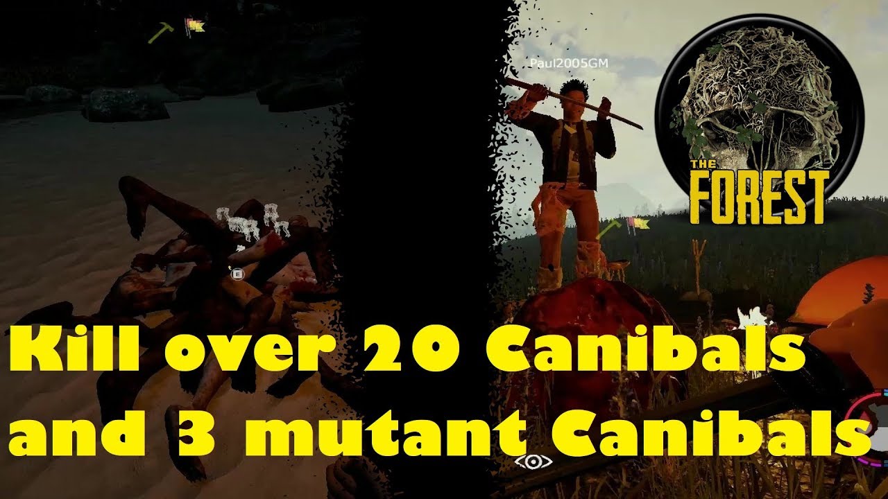 Kill over 20 Canibals and 3 Mutant Canibals | The Forest Gameplay - YouTube
