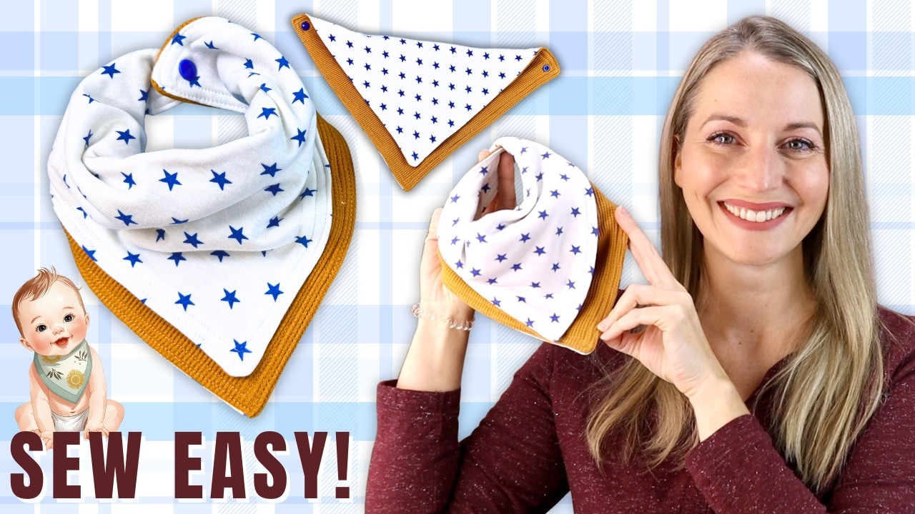 Make This Adorable Bib for Drooly Babies - YouTube