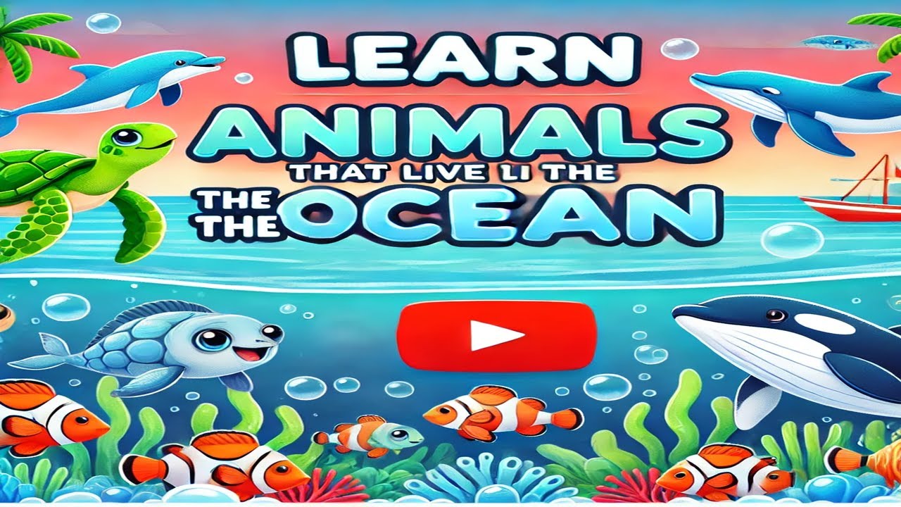 Learn Animals That Live in the Ocean with senetences | Fun Ocean Life ...