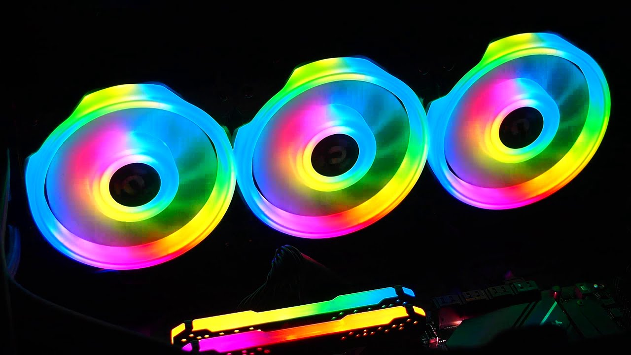Thermaltake Riing Quad 12 RGB 3-Fan Pack (CL-F088-PL12SW-A) - YouTube