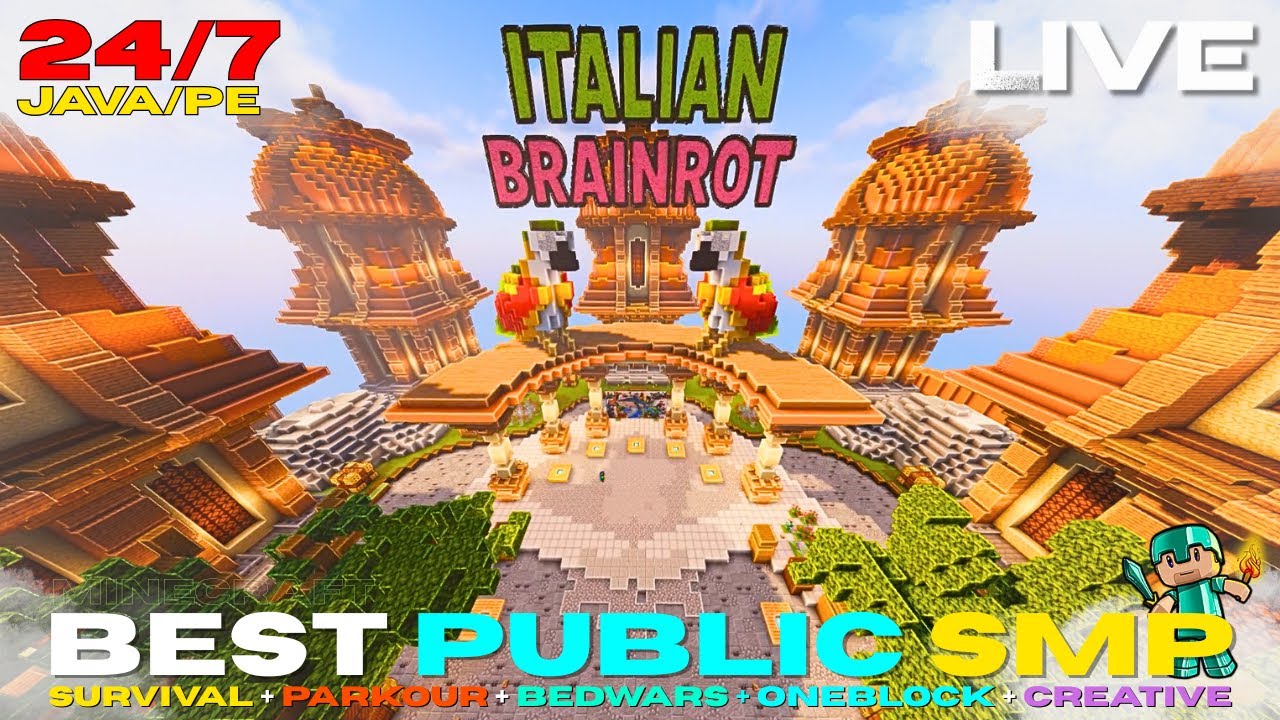 ITALIAN BRAINROT SMP DAY 11 S7 | JAVA + BEDROCK | Minecraft SMP LIVE ...