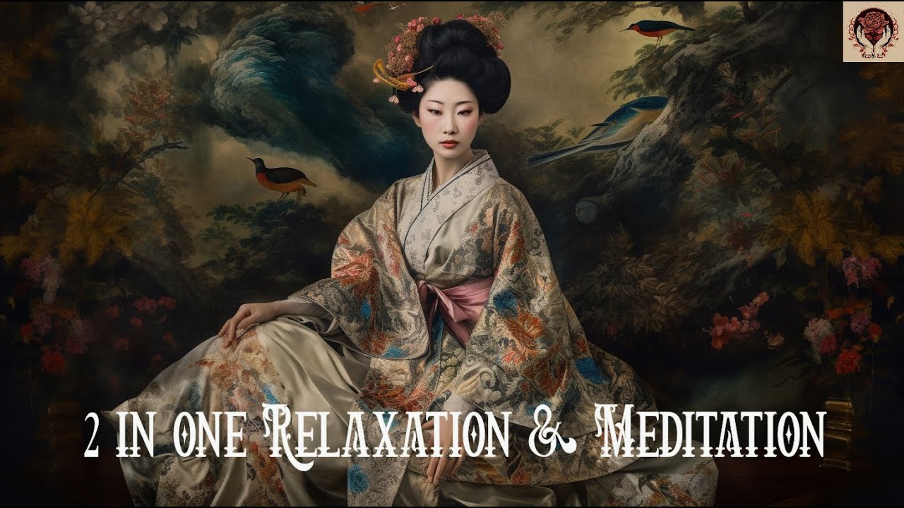 Japanese Artwork & Waterfall Meditation | Relaxation Video - YouTube