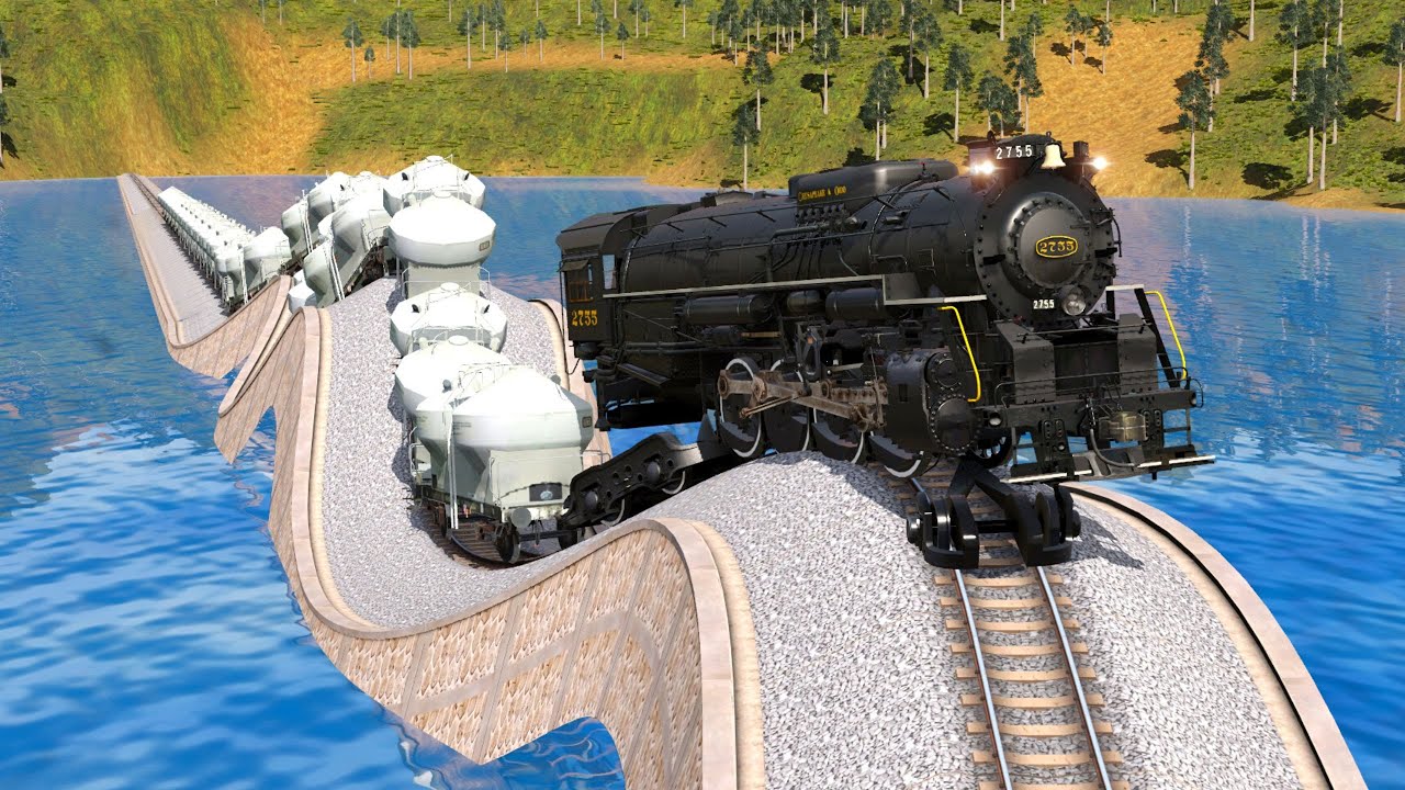Classic Train Runs On Water | Train Simulator - Trainz Videos - YouTube