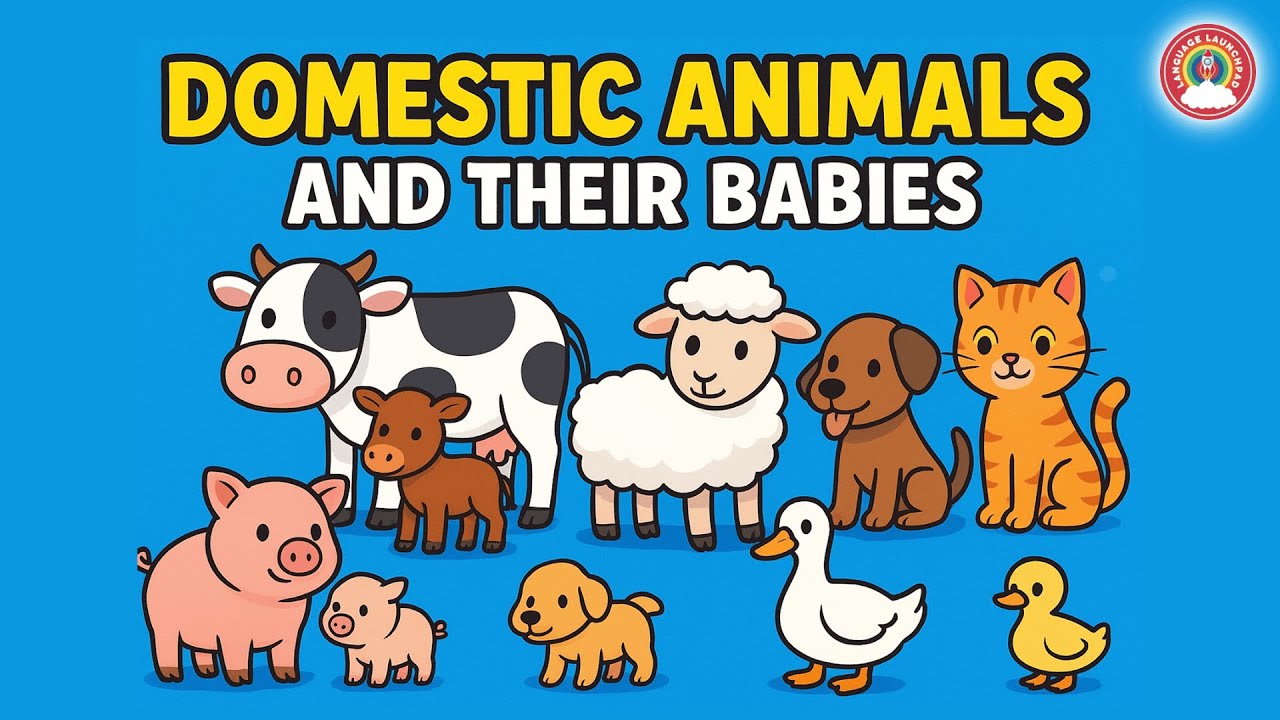 Domestic Animals and Their Young Ones | Animals and Babies Names for ...