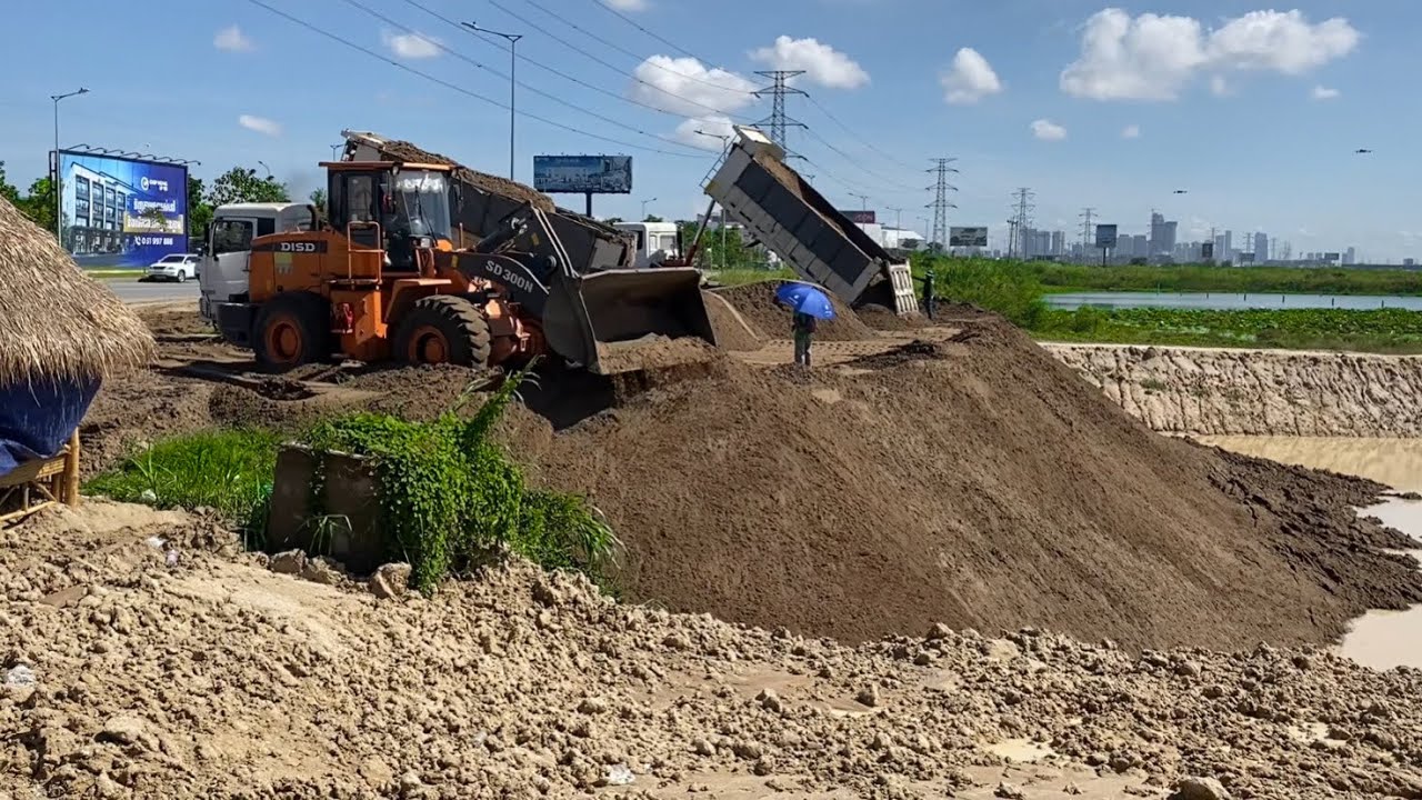 Wonderful project!! Filling Sand Delete Pond By Bulldozer Shantui ...