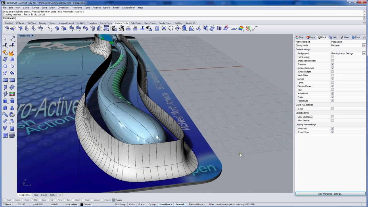 'Say Ahh' product design and packaging with Rhino 5: Blister pack 6 of ...