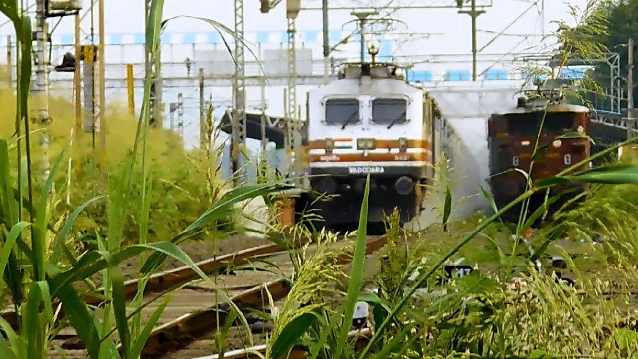 High Speed Overtake Compliation || Express Train Overtake Another ...