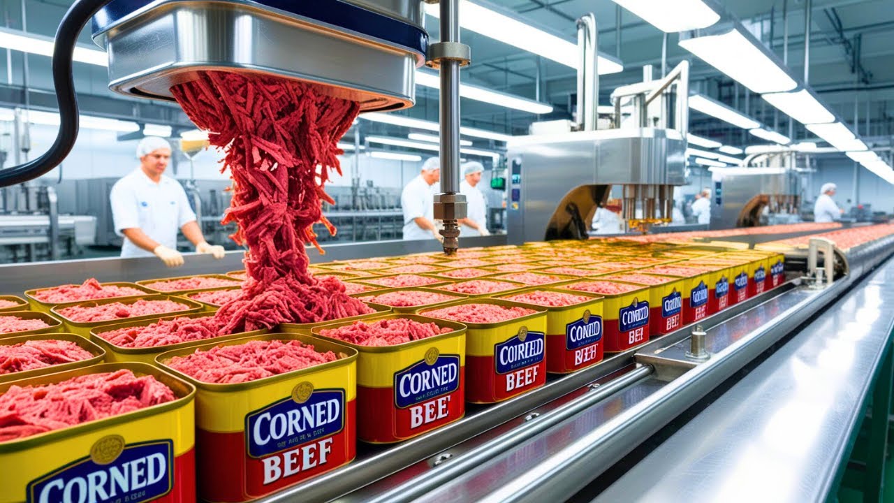 How is Corned Beef Made | Inside The Factory - YouTube