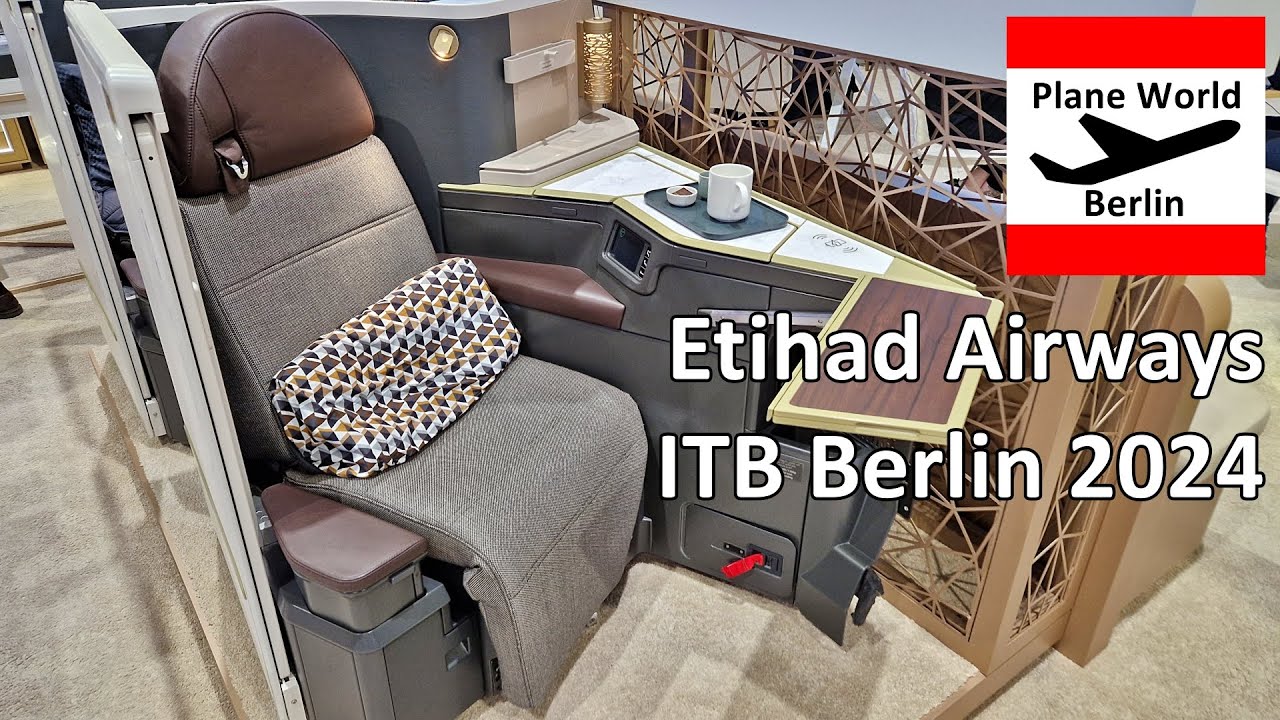 Etihad Airways Airbus A350 Business Class seat mockup at ITB Berlin ...