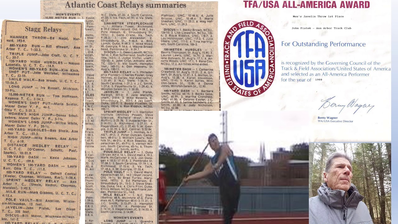 Piatek Family John Piatek Life Story - After College Javelin - YouTube
