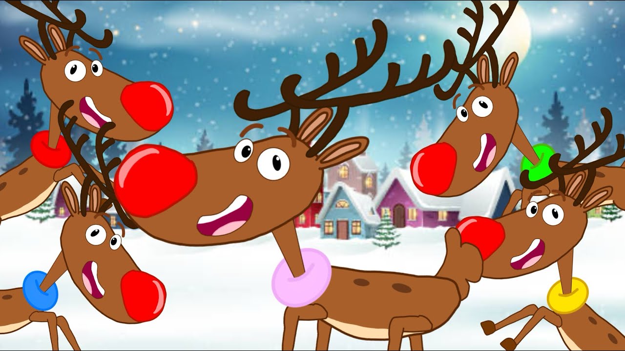Five Little Christmas Reindeer | Christmas Special Songs | Holliday ...