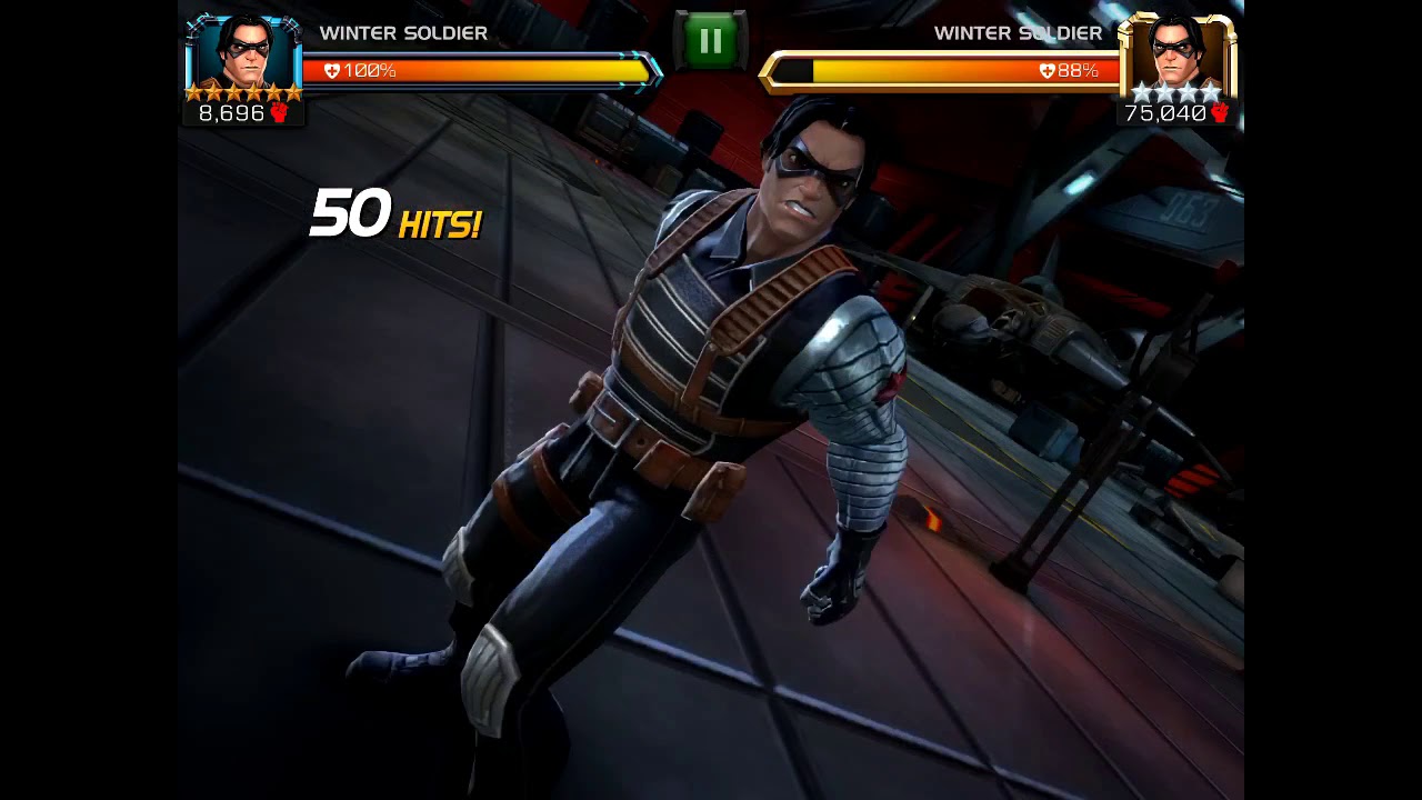 MCOC - Six Star Winter Soldier with Killmonger Synergy Game Play - YouTube