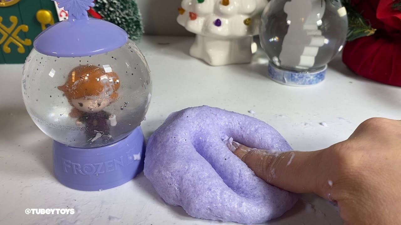 How to Make DIY Frozen 2 Snow Globe Surprise | SLIME DIY with Fake Snow ...