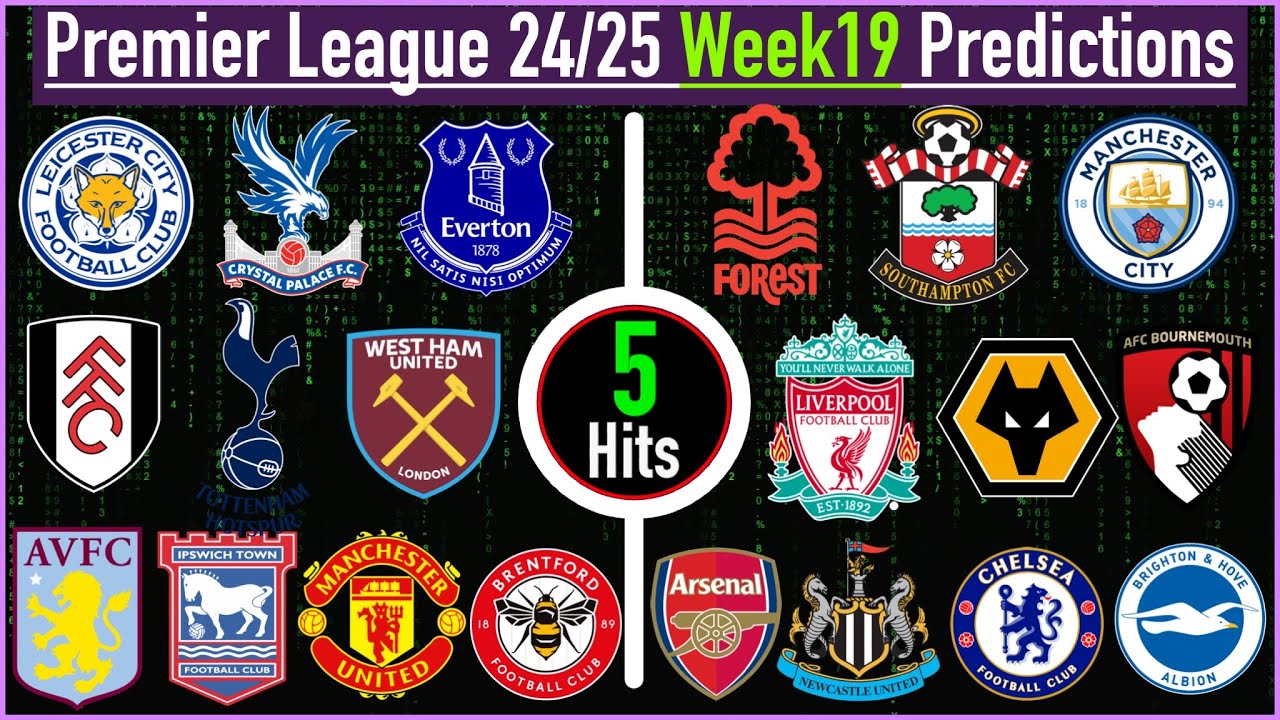 Premier League, Week 19: Predictions & Betting tips | The unique ...