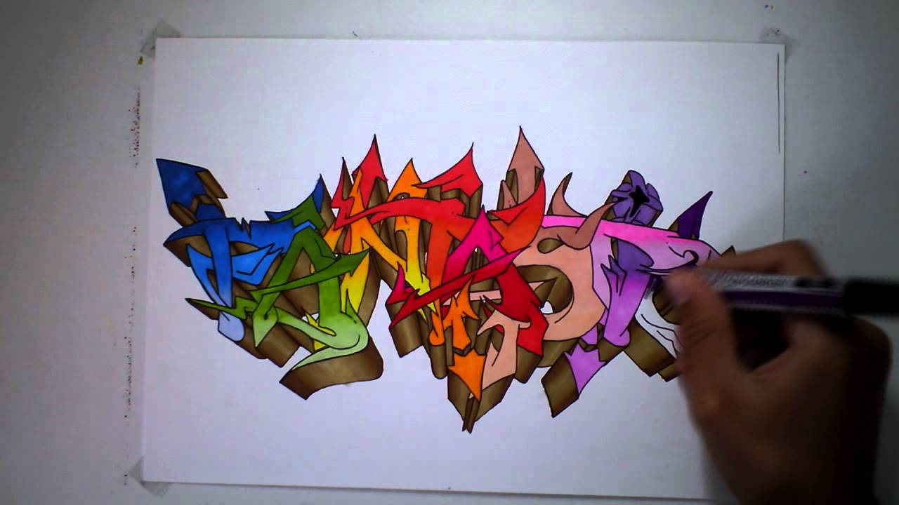 Graffiti speed drawing "FANTASTIC" - YouTube