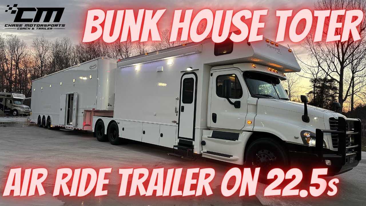 Bunk House Toterhome with Lift gate Trailer! - YouTube