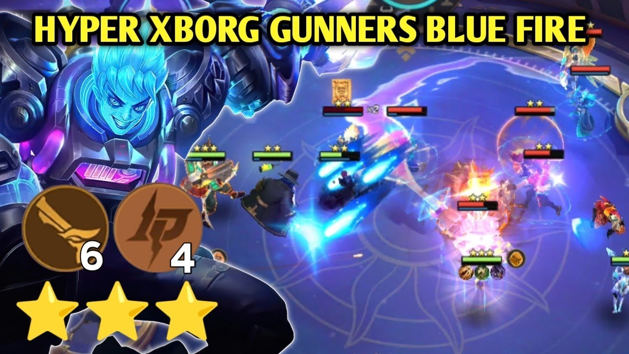 XBORG GUNNERS BLUE FIRE !! WOW !! ONE MAP AUTO FULL BLUE FIRE !! MAGIC ...
