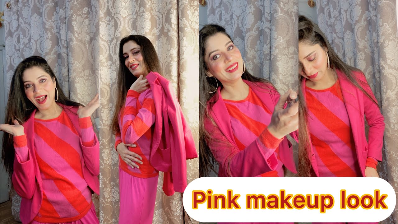 Pink makeup look #party makeup #beautyful make up - YouTube