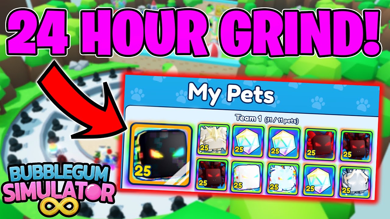 Insane Team After 24 Hour Grind! Bubble Gum Simulator Infinity - YouTube