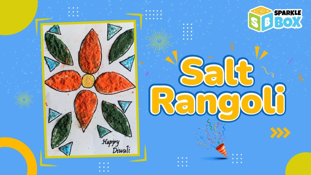 DIY Salt Rangoli | Diwali | Fun DIYs & Crafts for kids | Easy Crafts ...