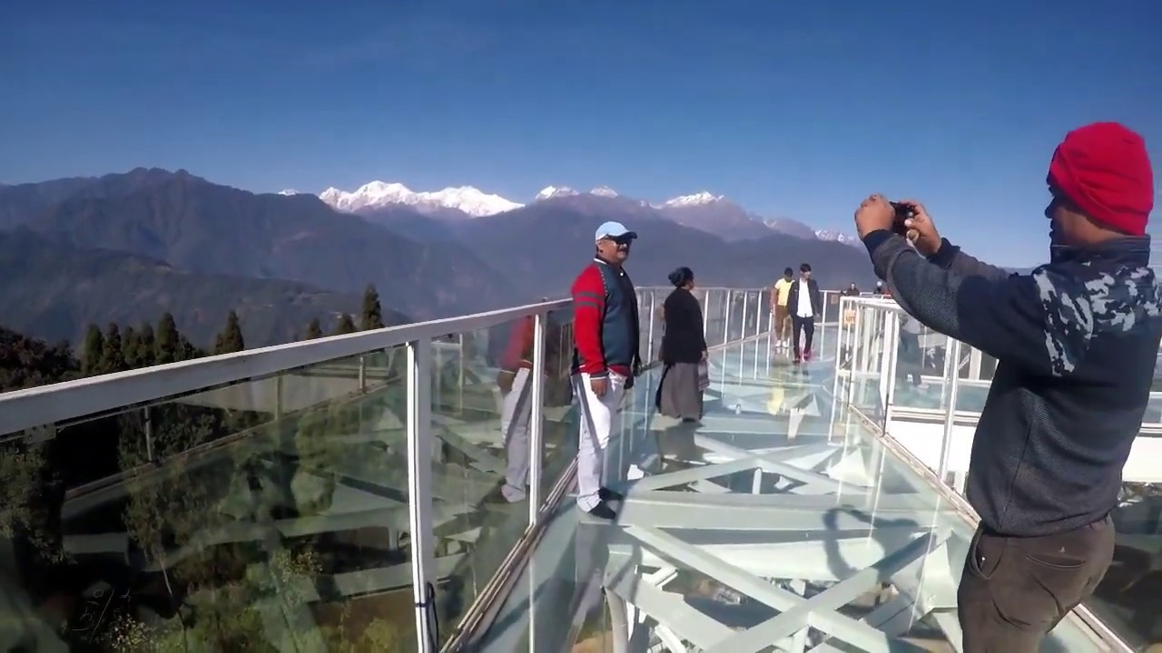 PELLING SKY WALK ON GLASS IN PELLING, SIKKIM - YouTube
