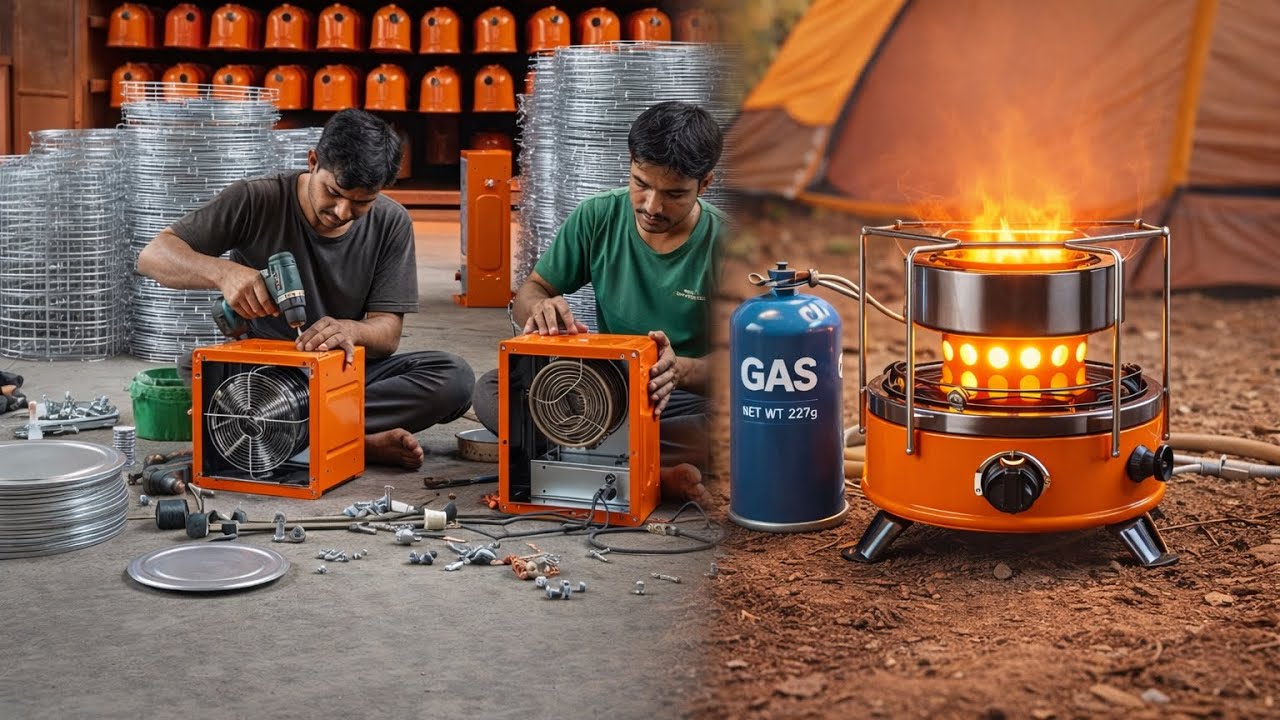 Impressive Manufacturing Process of Auto Gas Heater & Stove for Camping ...