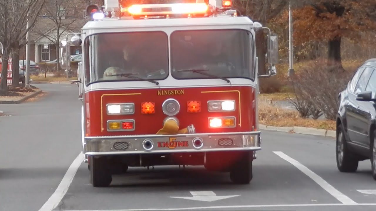 Kingston Fire Dept E-One Hurricane Engine 5 Responding - YouTube